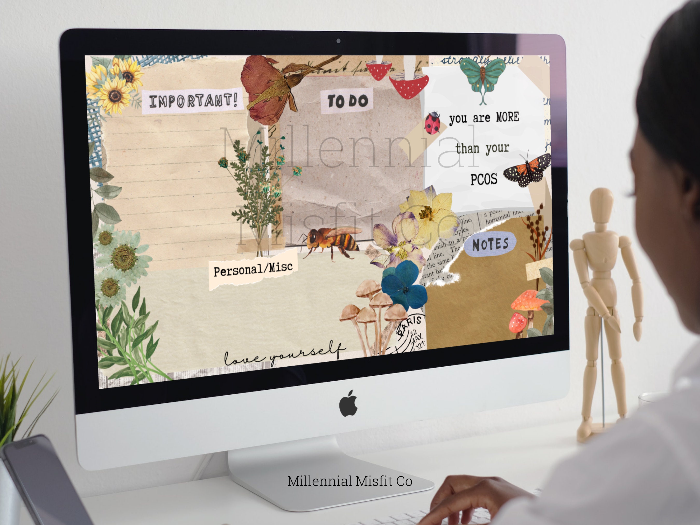 Cottagecore PCOS Scrapbook Theme Desktop - Etsy