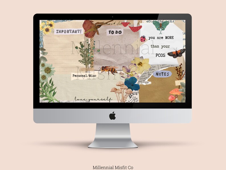 Cottagecore PCOS Scrapbook Theme Desktop - Etsy