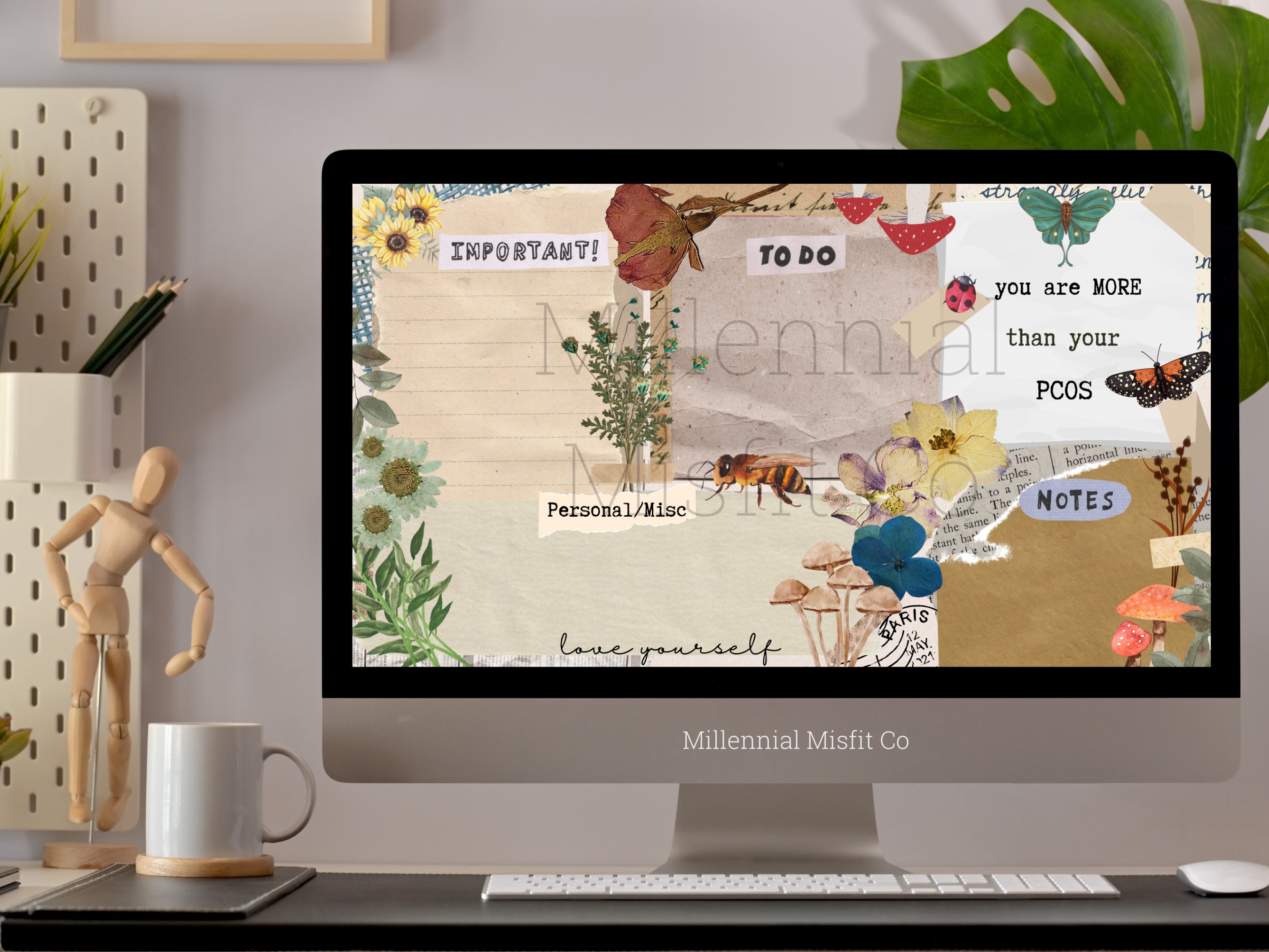 Cottagecore PCOS Scrapbook Theme Desktop - Etsy