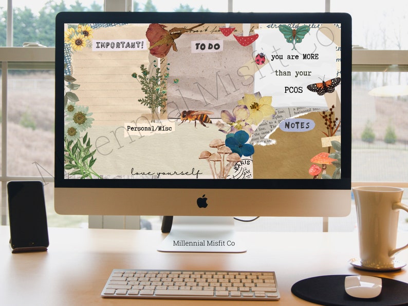 Cottagecore PCOS Scrapbook Theme Desktop - Etsy