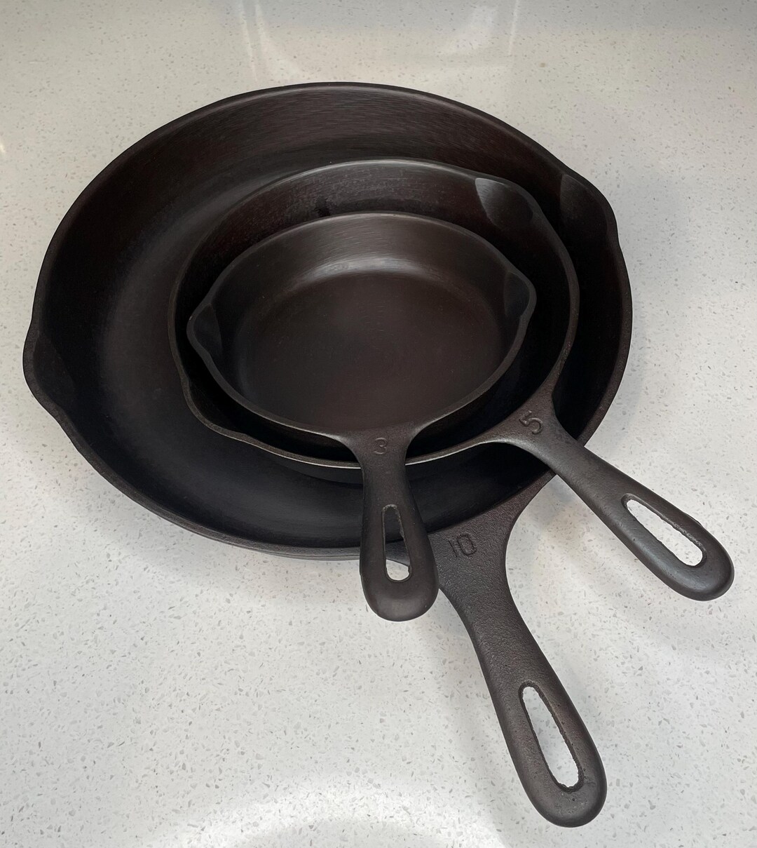 Wagner Water, 3-piece Skillet Set, Restored & Triple-seasoned - Etsy