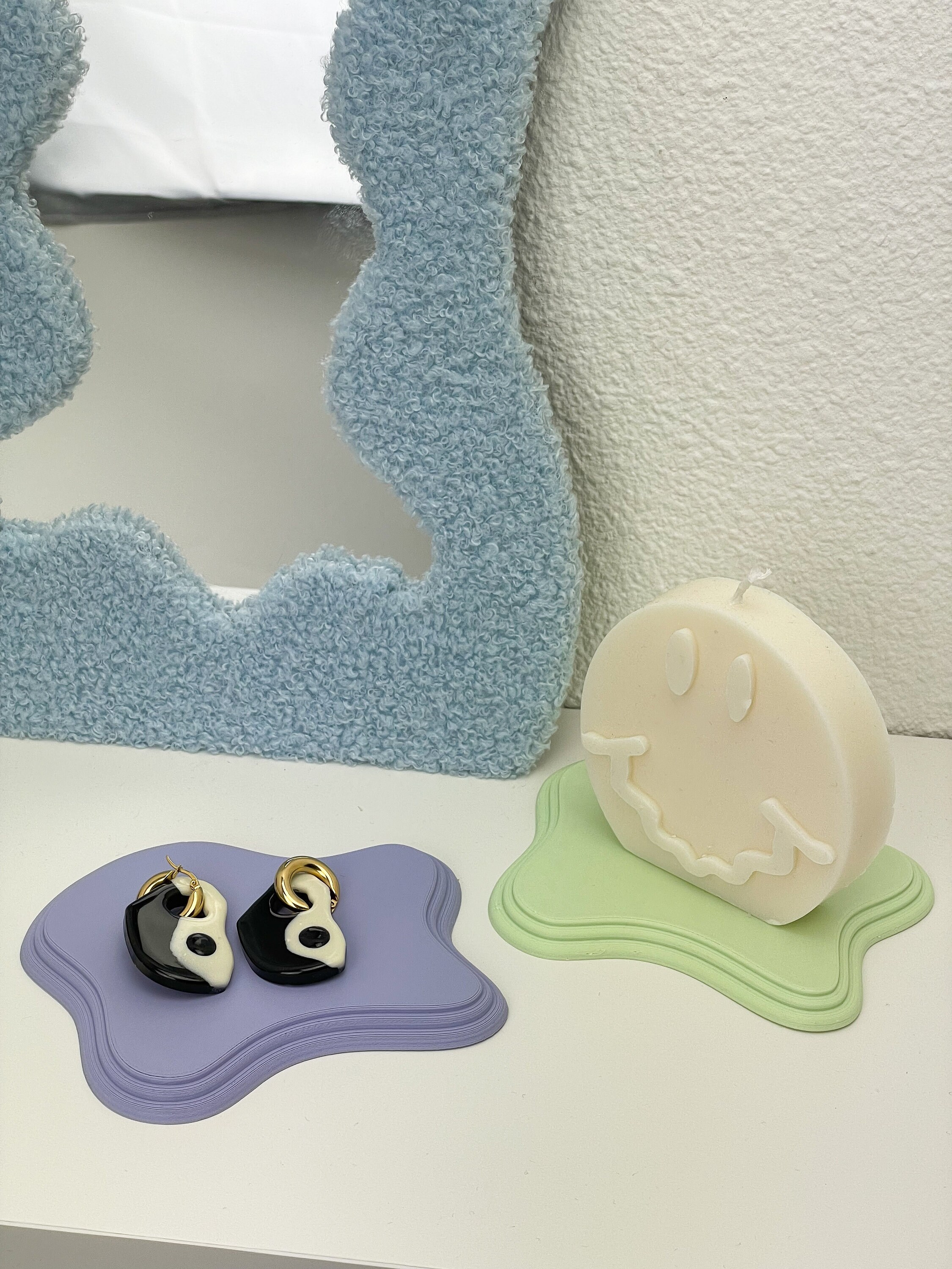 Wavy Pastel Coasters / Blob Rainbow / Colorful Centerpieces / - Etsy