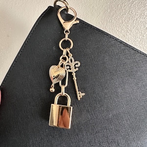 Bag Charm/ Lock and Key Charm - Etsy