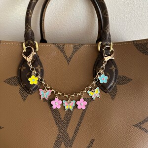 Bag Charm/ Butterflies and Flowers - Etsy