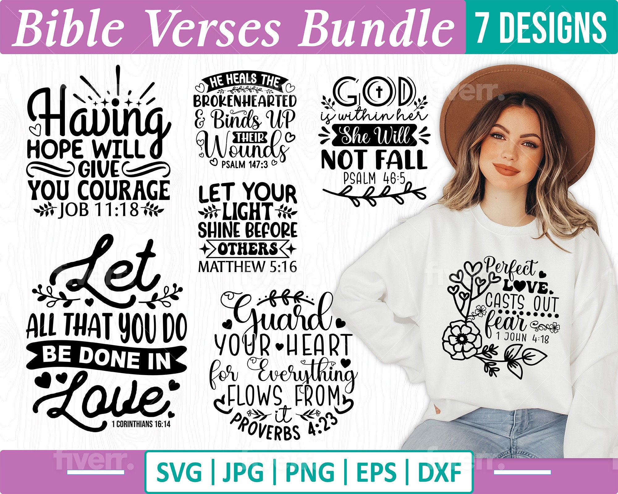 Christian Bundle 4, Scripture Bundle, Bible Verse Bundle, Instant ...