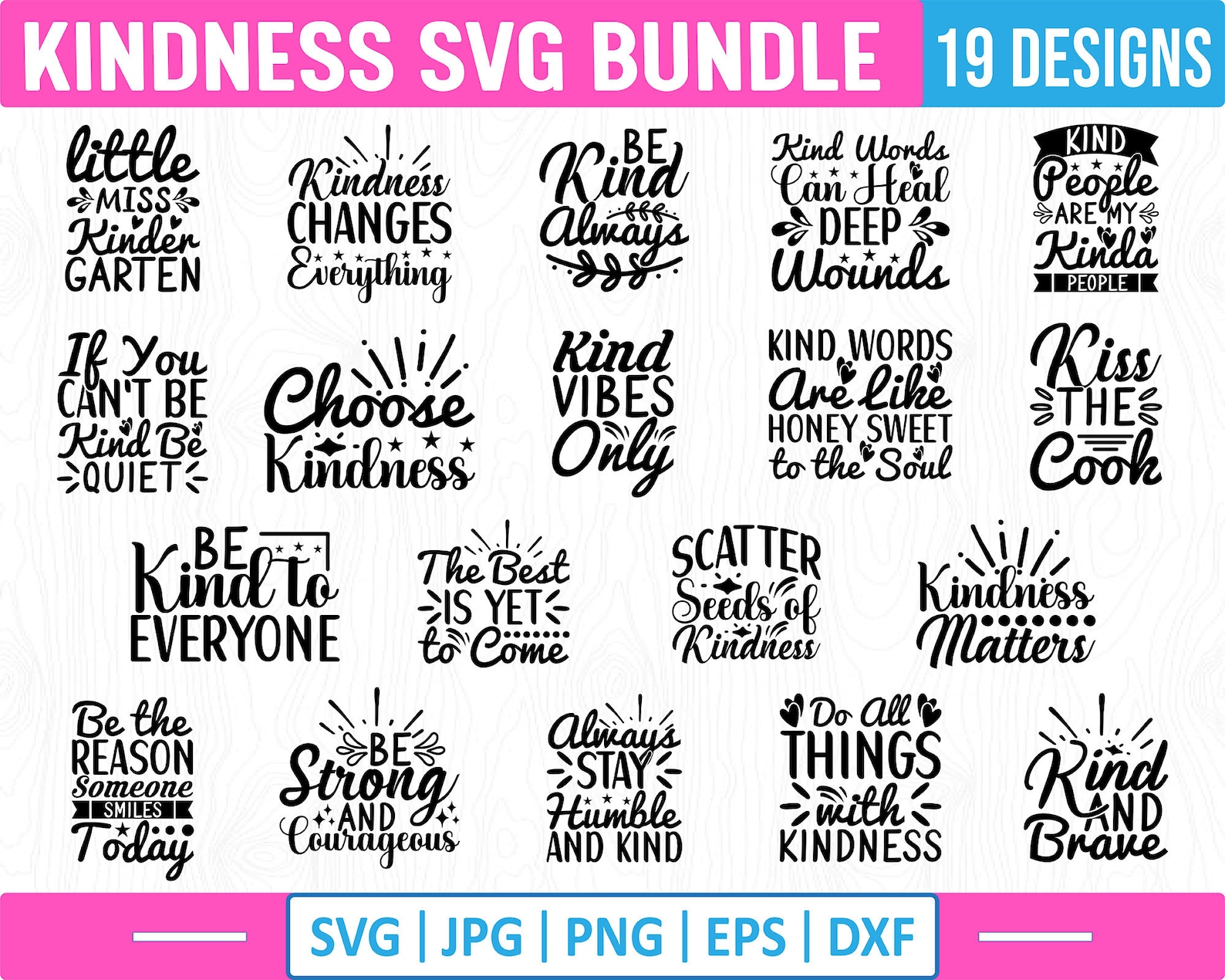 Kindness Svg Bundle, Be Kind Svg, Inspirational Svg, Motivational Svg ...