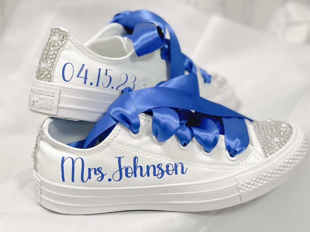 Converse Bridal Bling Wedding Sneakers Reception Sneakers - Etsy