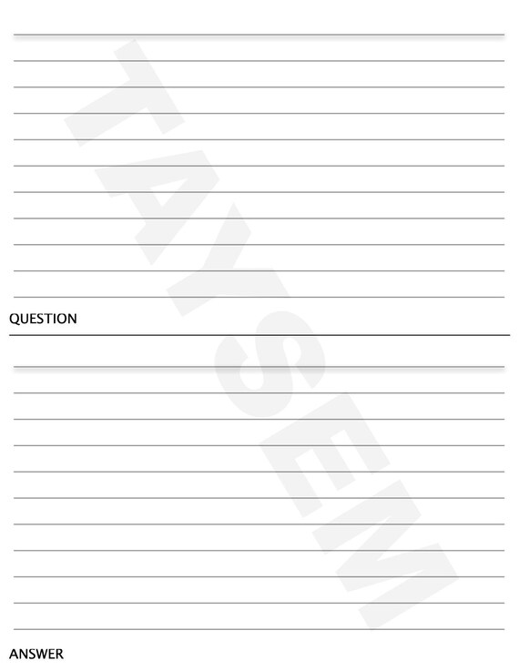 GOODNOTES Flashcard Template With LINES - Etsy