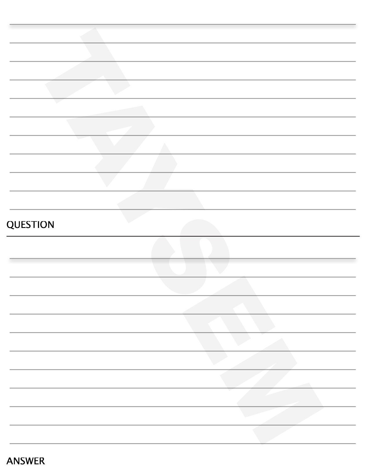 GOODNOTES Flashcard Template With LINES - Etsy