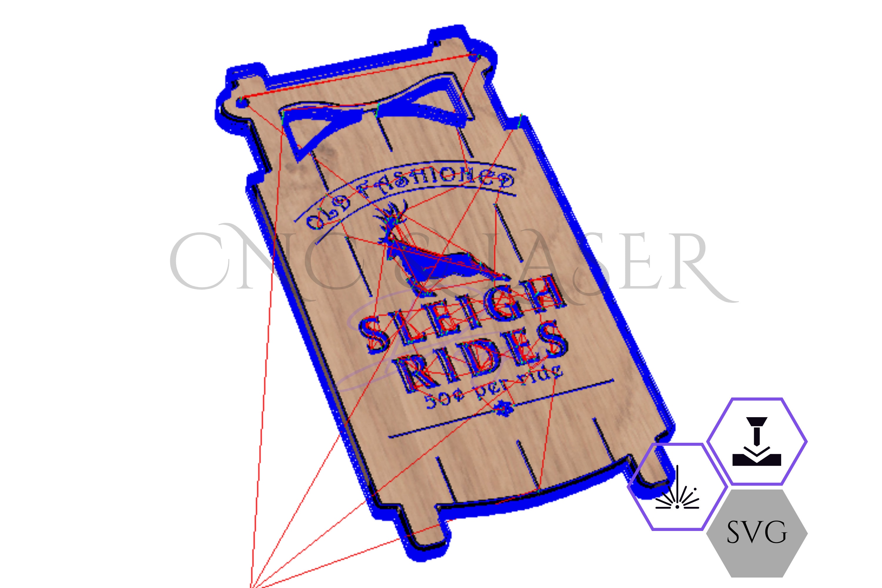 Sleigh Ride SVG File Old Fashioned Sleigh Rides Sleigh SVG - Etsy