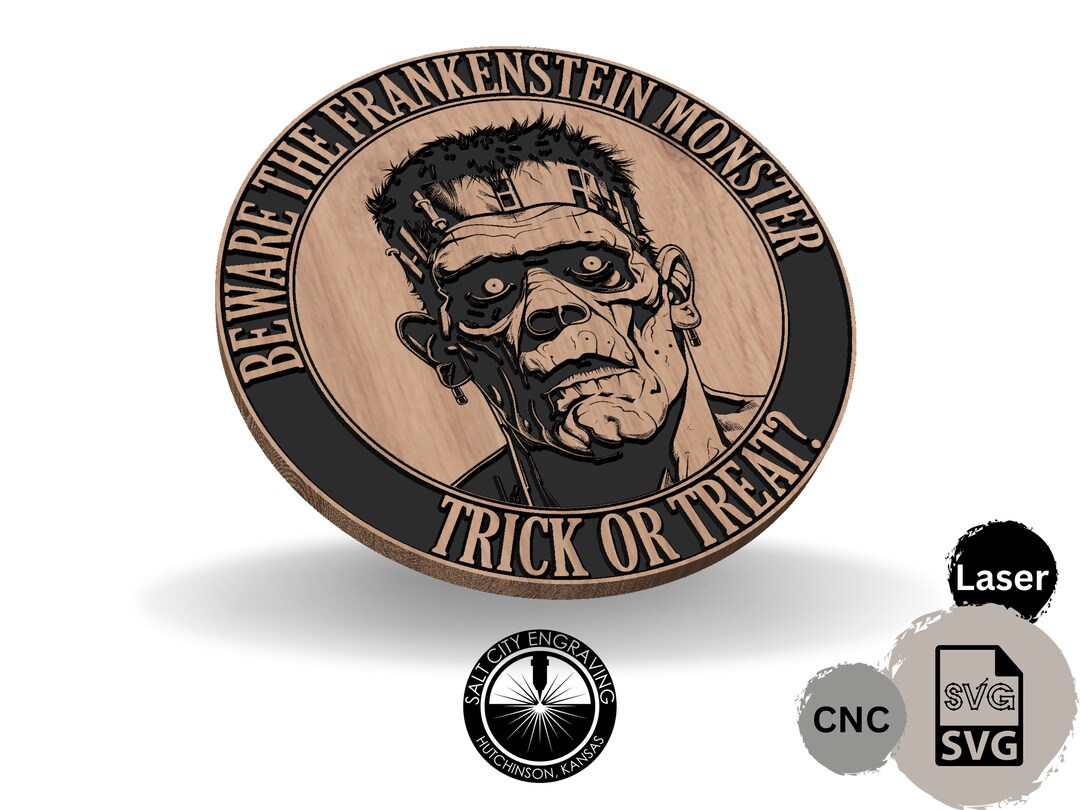 Frankenstein Monster Halloween Sign: CNC Laser Cut File (SVG/PDF) - Etsy
