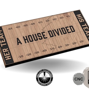 A House Divided Football Field Sign SVG - CNC & Laser File (digital ...