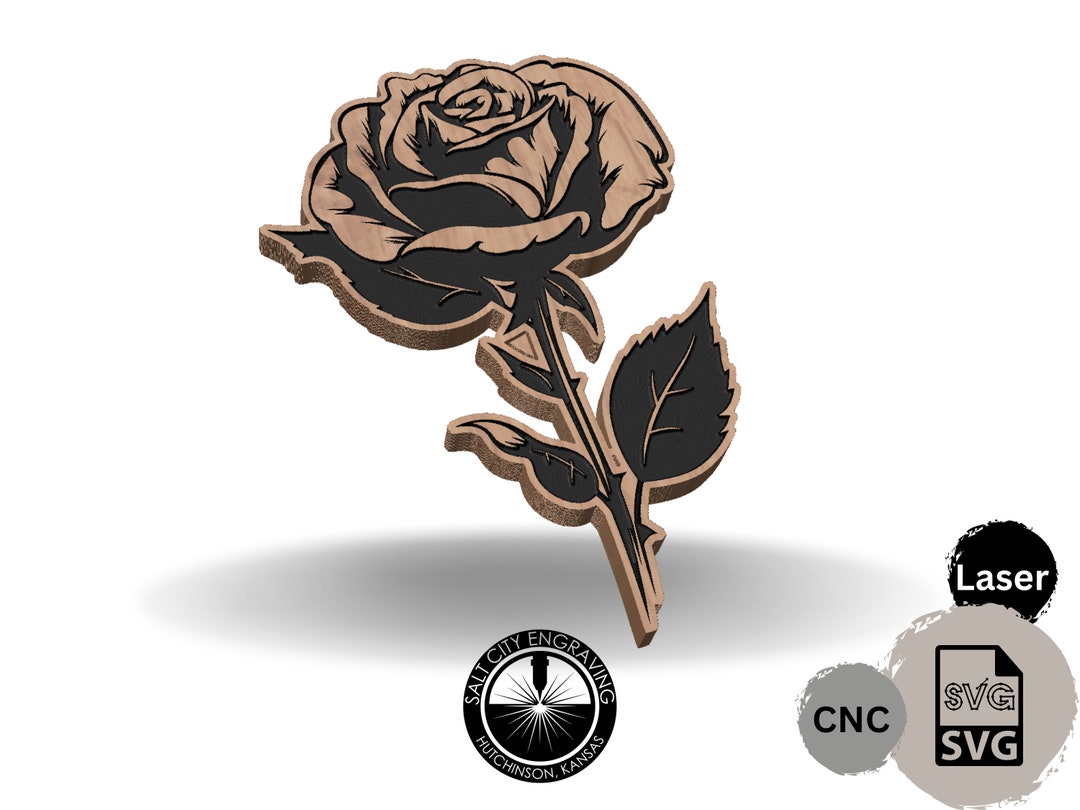 Rose SVG File: Laser Cut CNC Design (digital Download) - Etsy