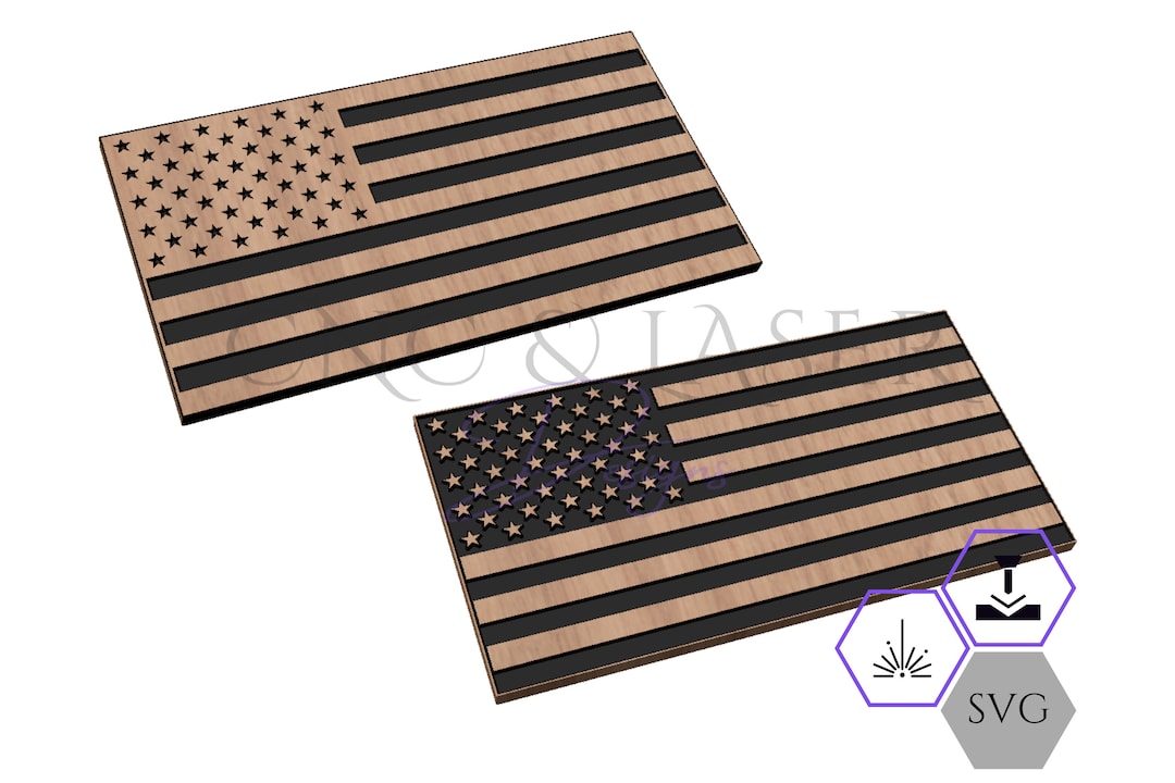 American Flag SVG File: Laser Cut CNC Design (digital Download) - Etsy