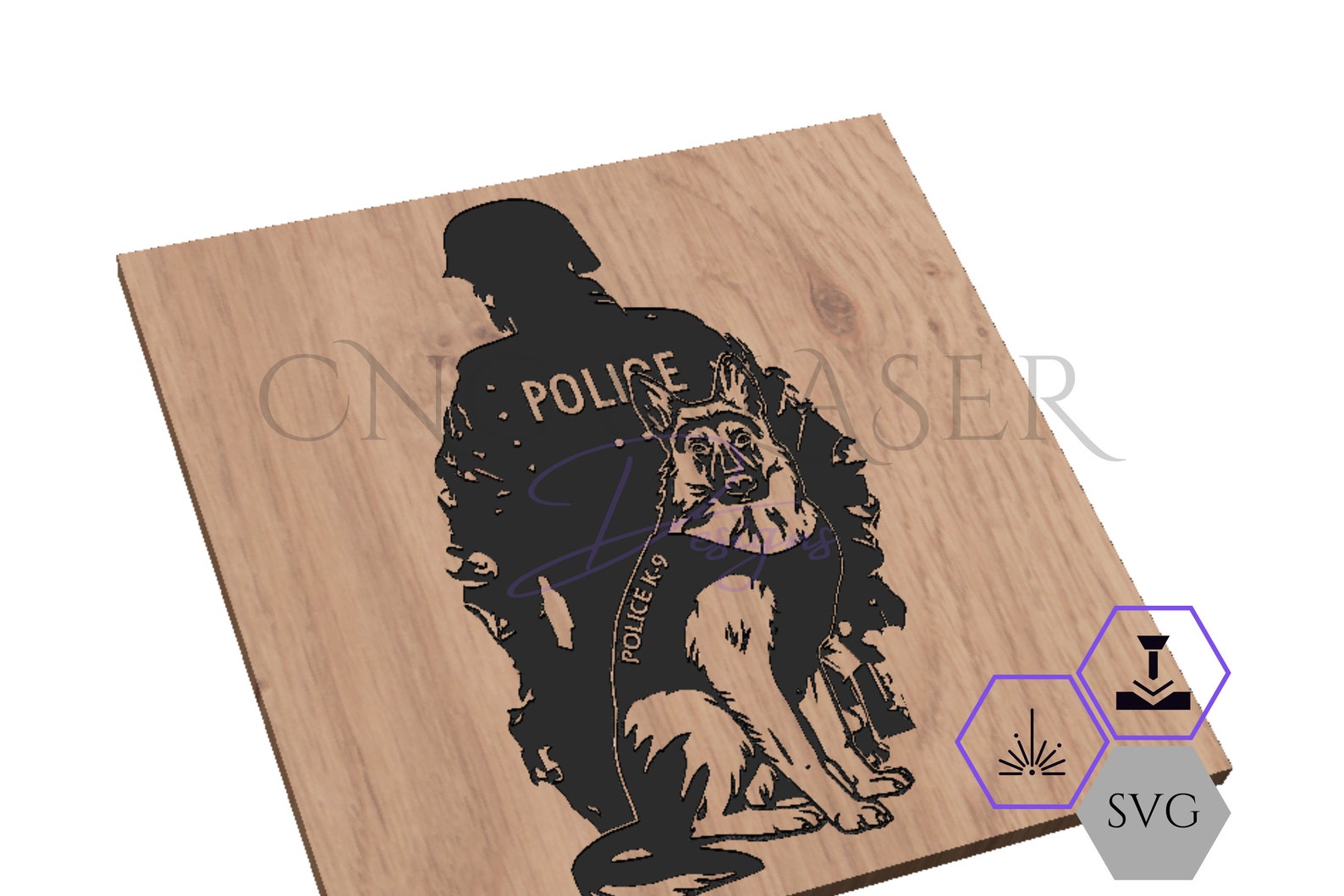 Police K9 Unit SVG: Thin Blue Line Laser Cut Files (digital Download ...