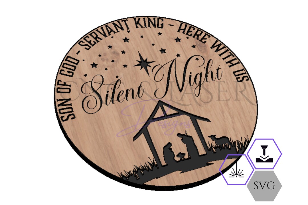 Nativity Scene SVG File - Silent Night SVG - Silent Night - Christian ...