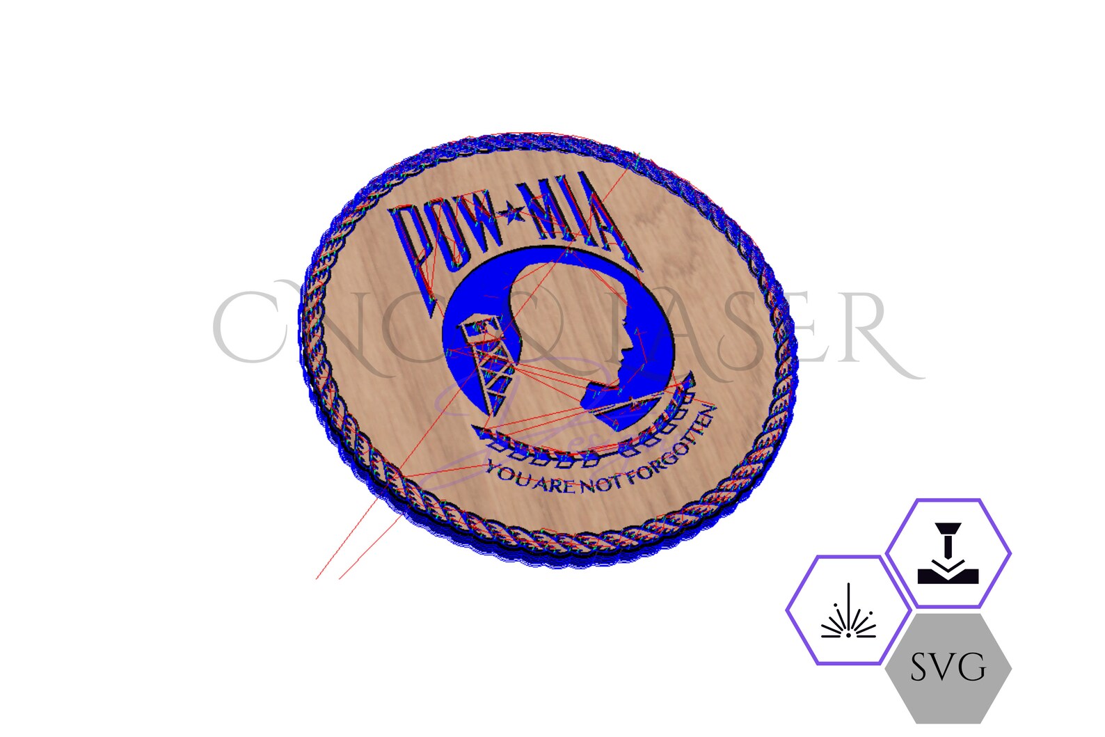 POW MIA SVG File - Laser File - Cnc Files - Patriotic Vector Files ...