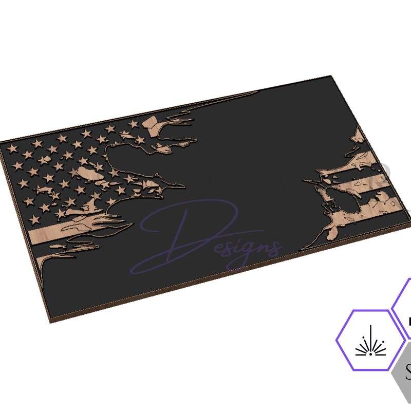 Tattered Flag Svg - Etsy