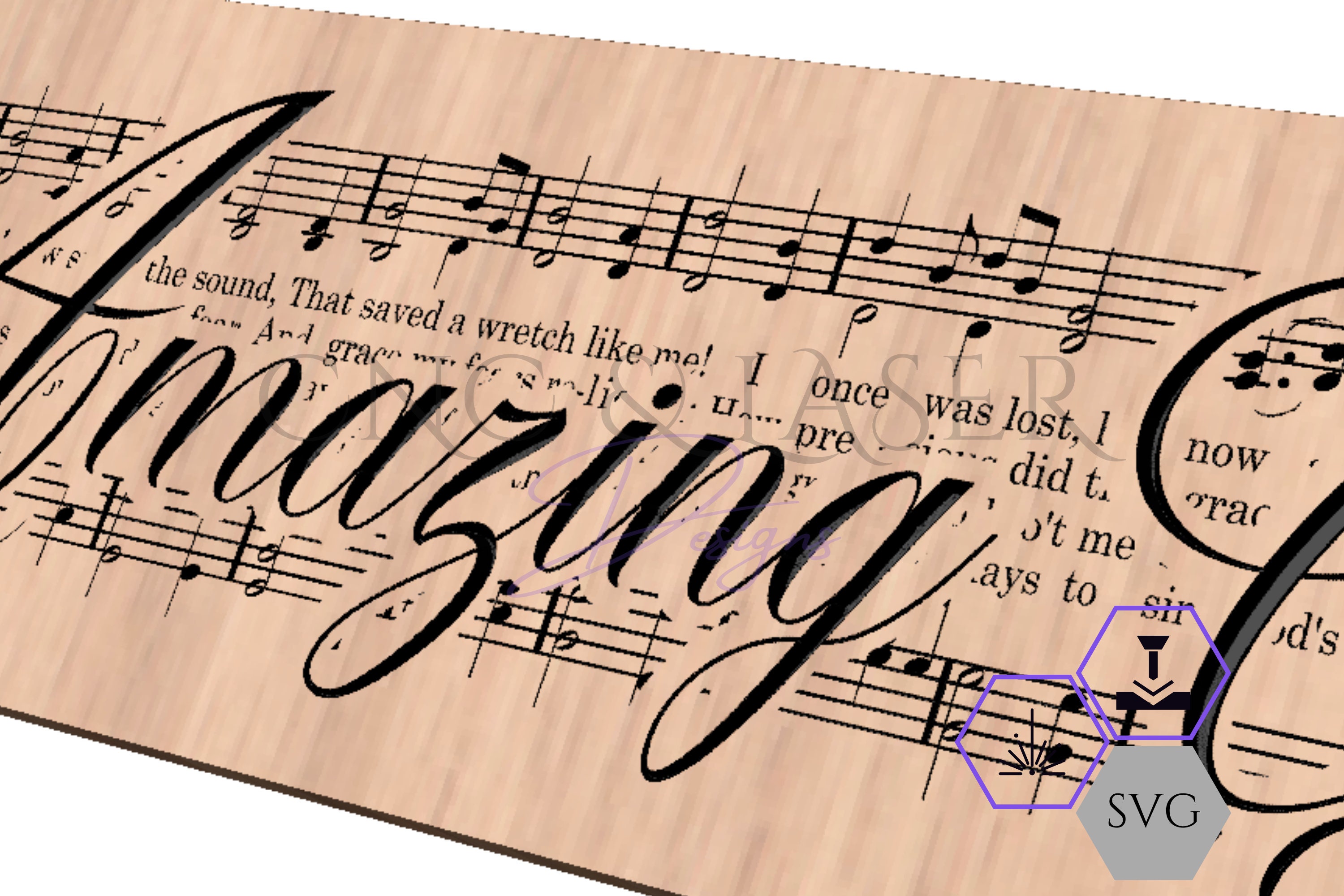 Amazing Grace SVG Amazing Grace Hymn Sheet Music - Etsy