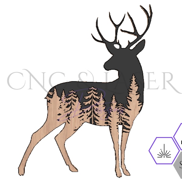 Whitetail Scene Svg - Etsy