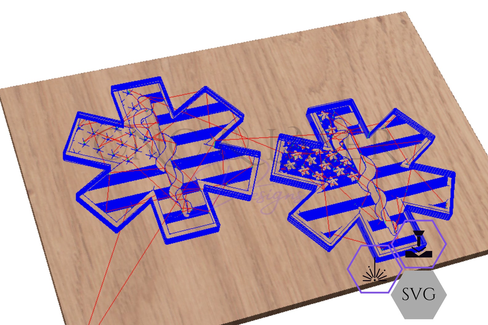 EMT American Flag SVG EMS Logo Star of Life Emergency - Etsy