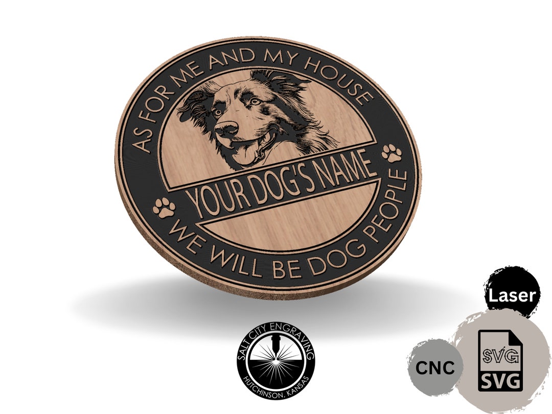 Dog People SVG: Border Collie, Sheepdog - Laser & CNC File - Etsy