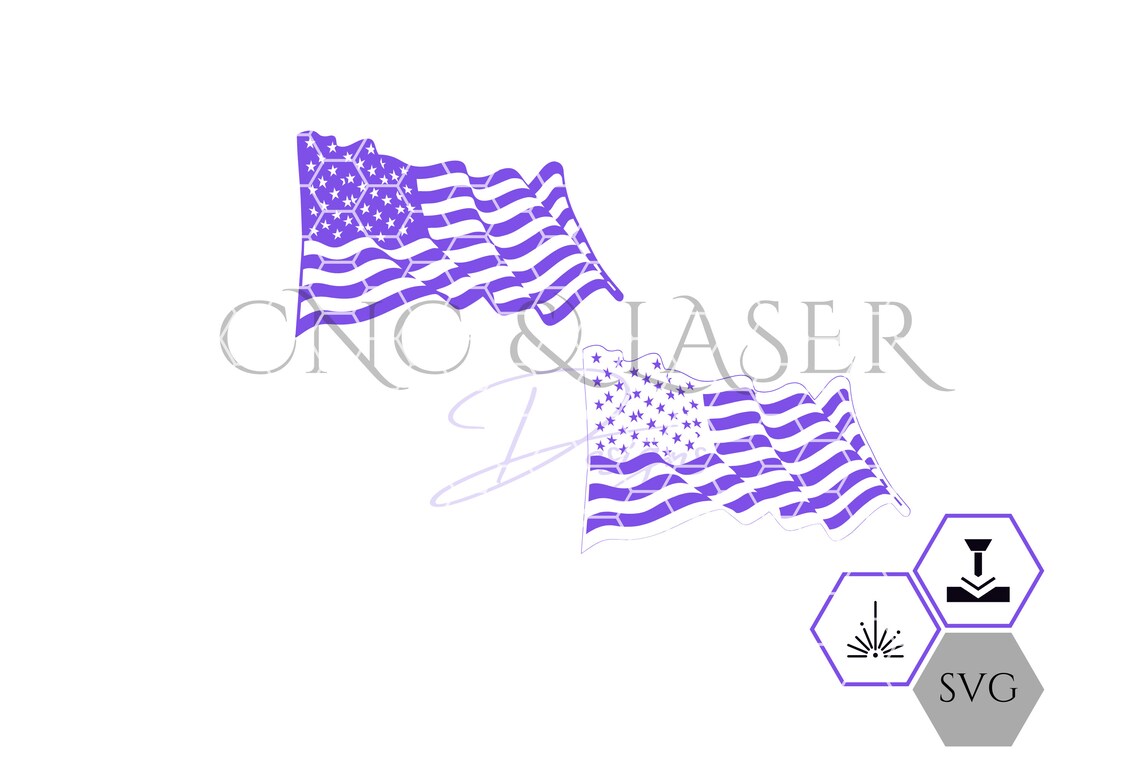 Waving American Flag SVG Wavy Flag SVG Wavy American Flag - Etsy