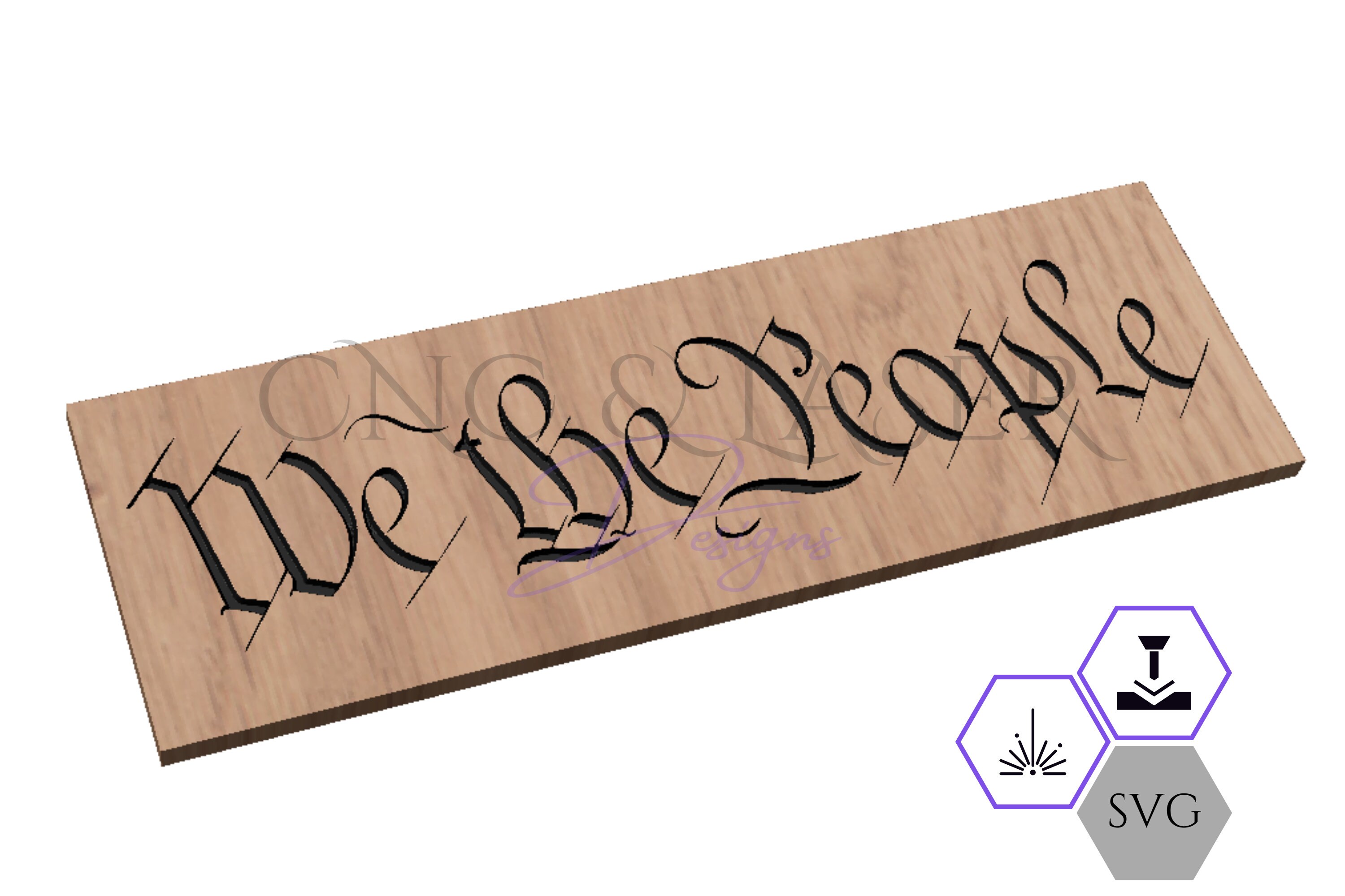 We the People Text We the People SVG Patriotic CNC File - Etsy