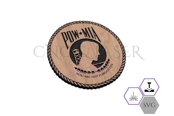 POW MIA SVG File Laser File Cnc Files Patriotic Vector | Etsy Canada