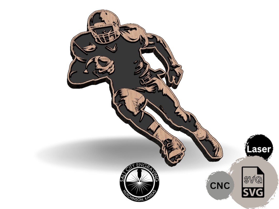 Football Player SVG: CNC Laser Cut File (digital Download) - Etsy