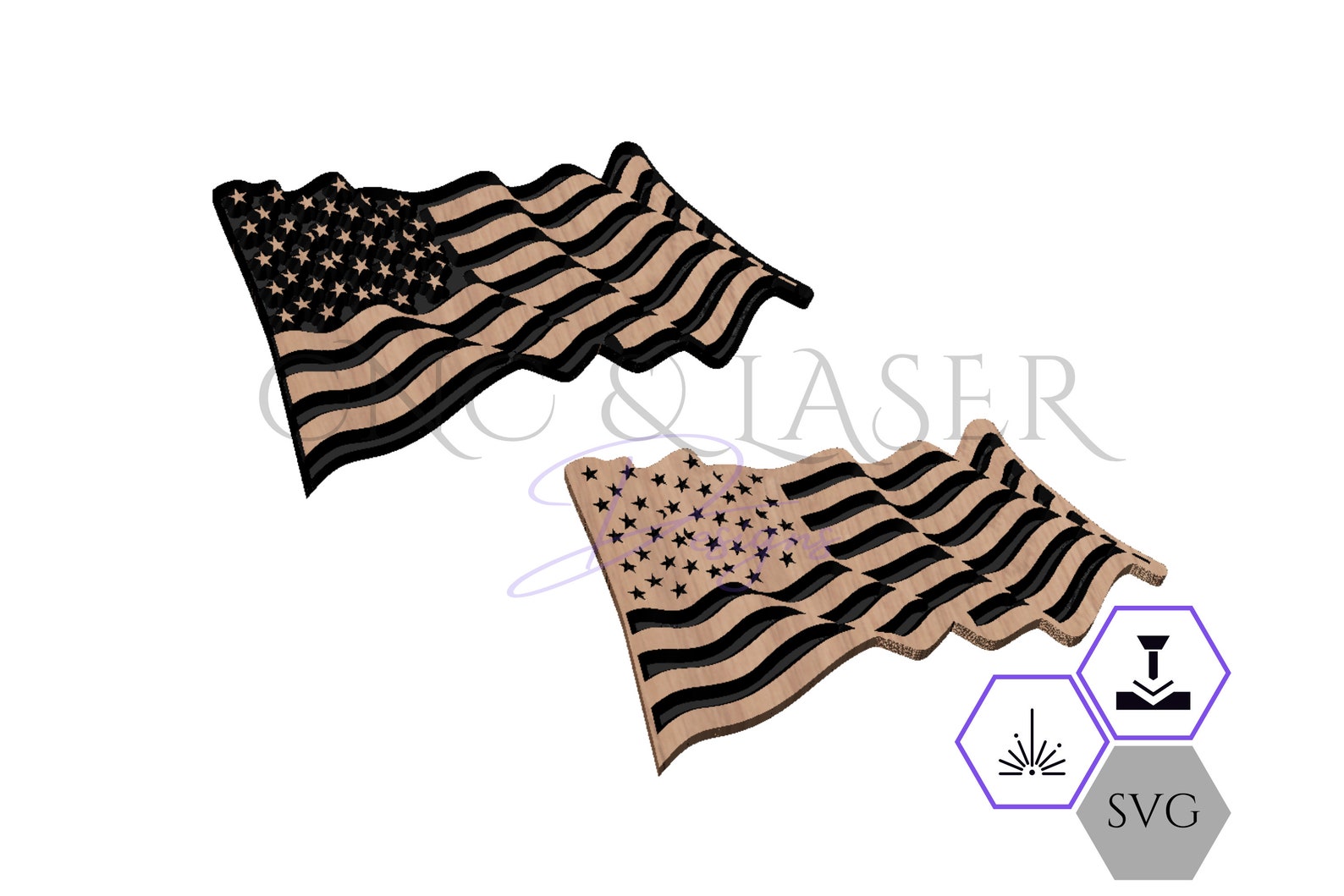 Waving American Flag SVG Wavy Flag SVG Wavy American Flag - Etsy