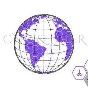 Earth Layered File SVG - Globe Svg - Countries Map - Laser Cut File ...