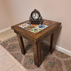 Talavera Mexican Tile End Table - Etsy