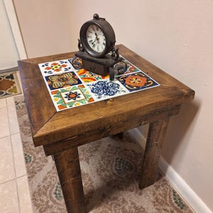 Talavera Mexican Tile End Table - Etsy