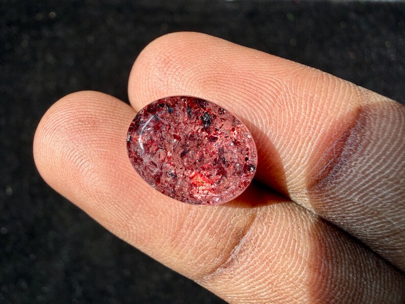 Lepidocrocite-natural Red Inclusion Gemstone-super Seven Stone-rare ...