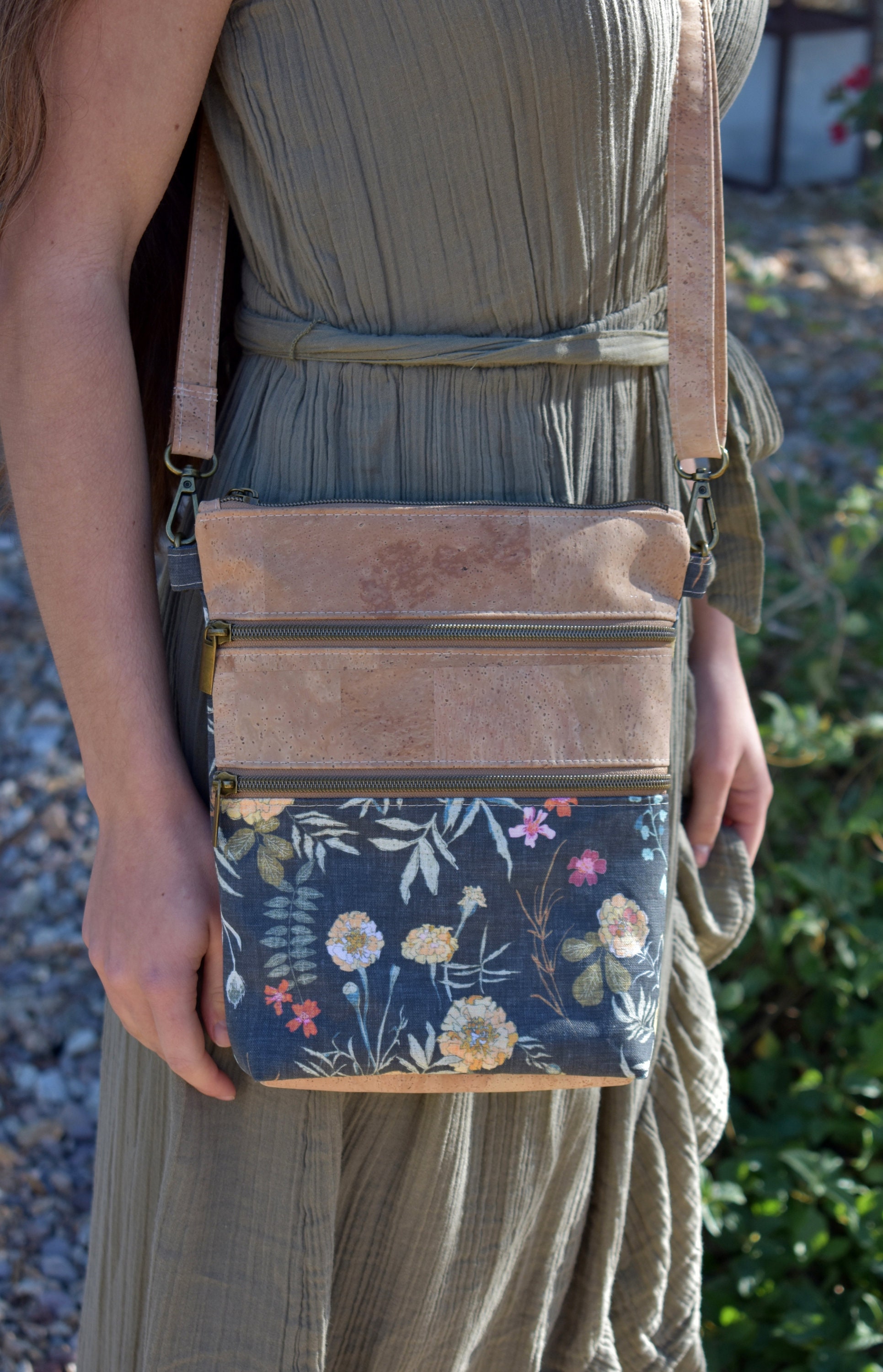 Cork Leather Crossbody Bag - Etsy