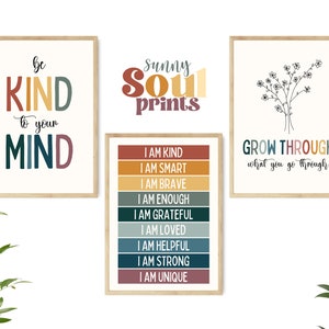 Affirmations Printables Set Positivity Posters for Kids Montessori ...