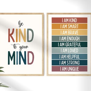 Affirmations Printables Set Positivity Posters for Kids Montessori ...