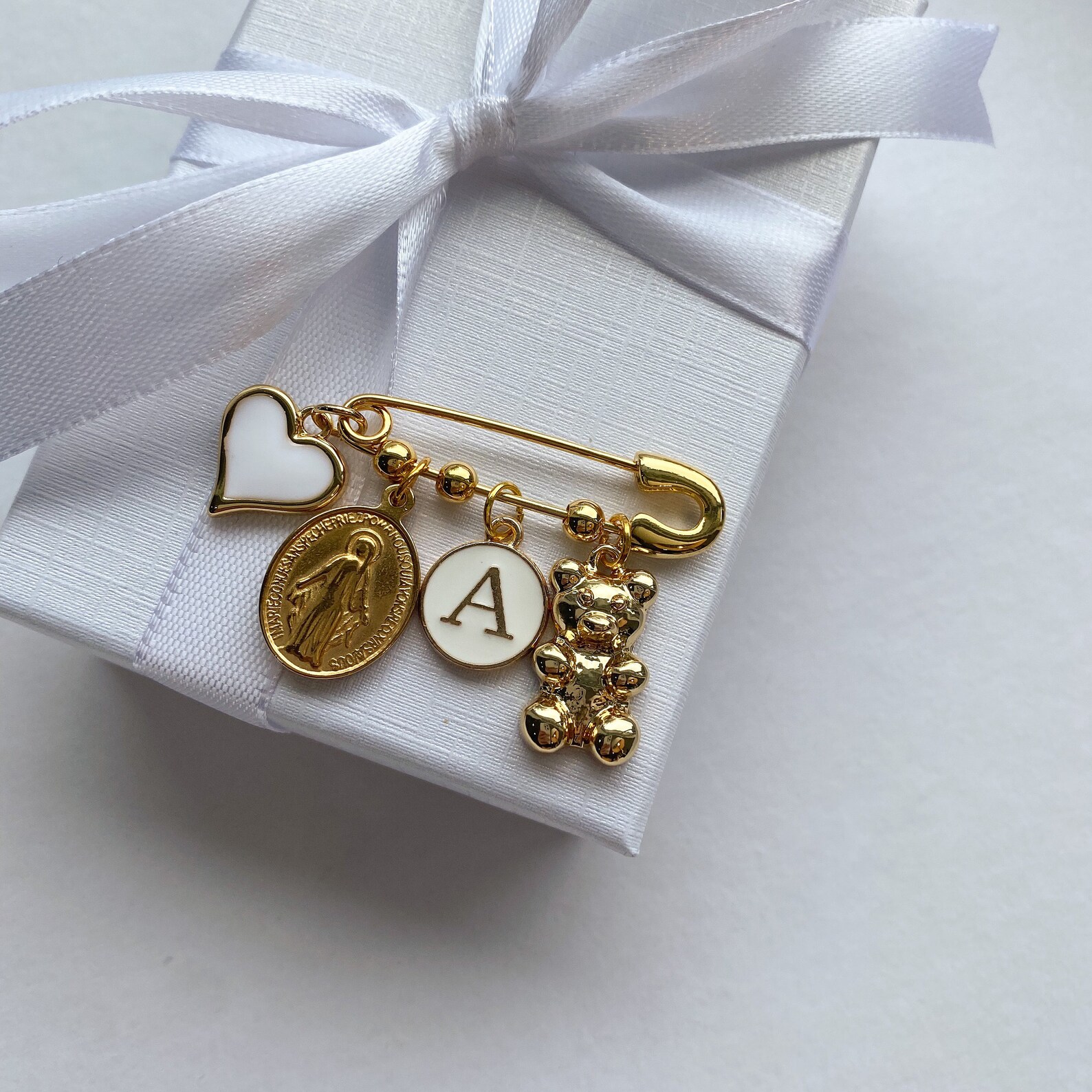 Personalised Baby Pin Baptism Pin Christening Pin Baby Shower Gift ...