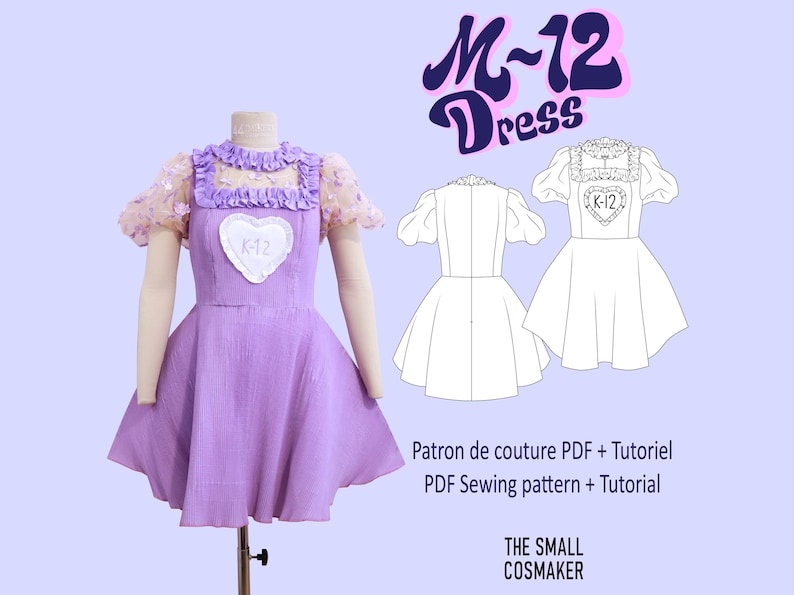 M-12dress Sewing Pattern and Tutorial of a K-12 Inspired Cosplay - Etsy