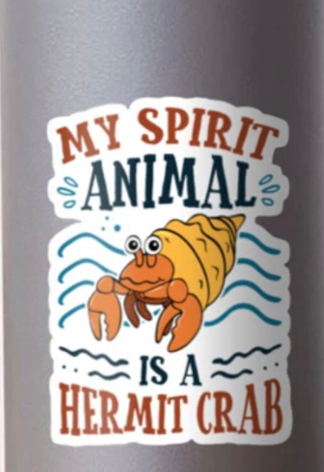 Hermit Crab Matte Sticker - Etsy