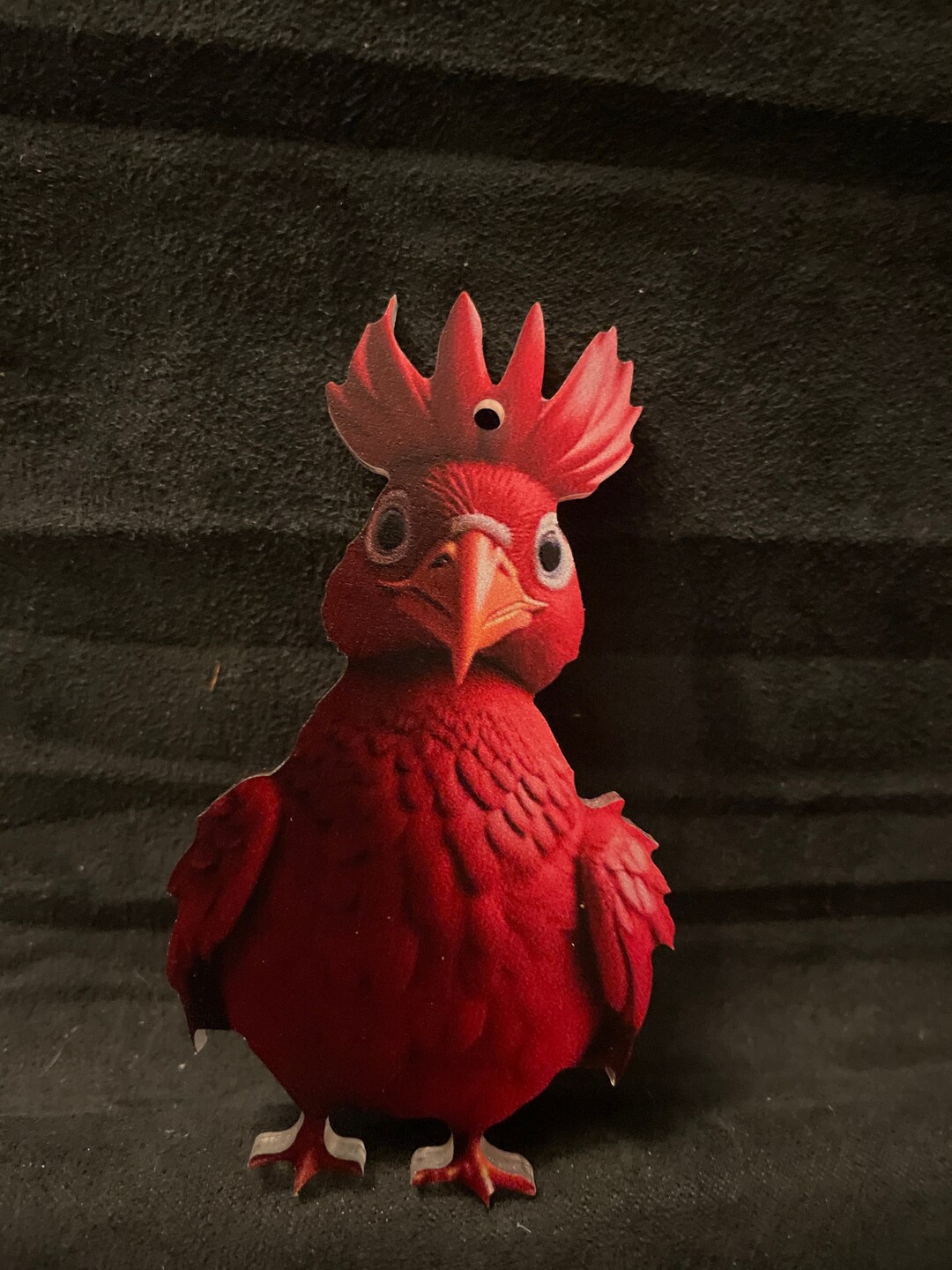 Acrylic Cartoon, Beautiful Red Mohawk Chicken Ornament, Hanger - Etsy