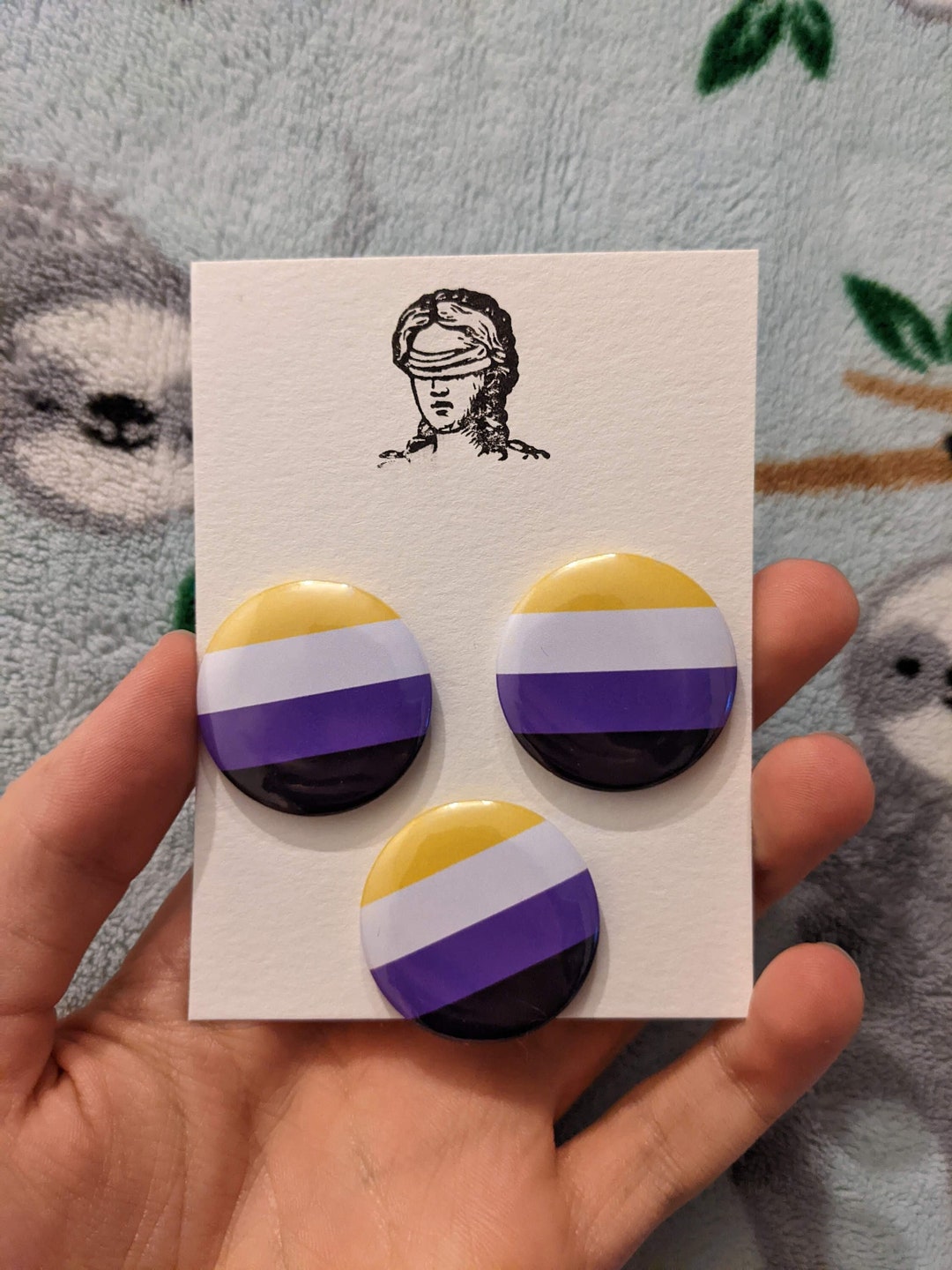 Nonbinary Flag Pins proceeds Go to the Trevor Project 3 Pack - Etsy