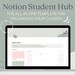 Notion Student Hub Template Cute Green & Pink Theme - Etsy
