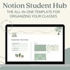 Notion Student Hub Template Cute Green & Pink Theme - Etsy Canada