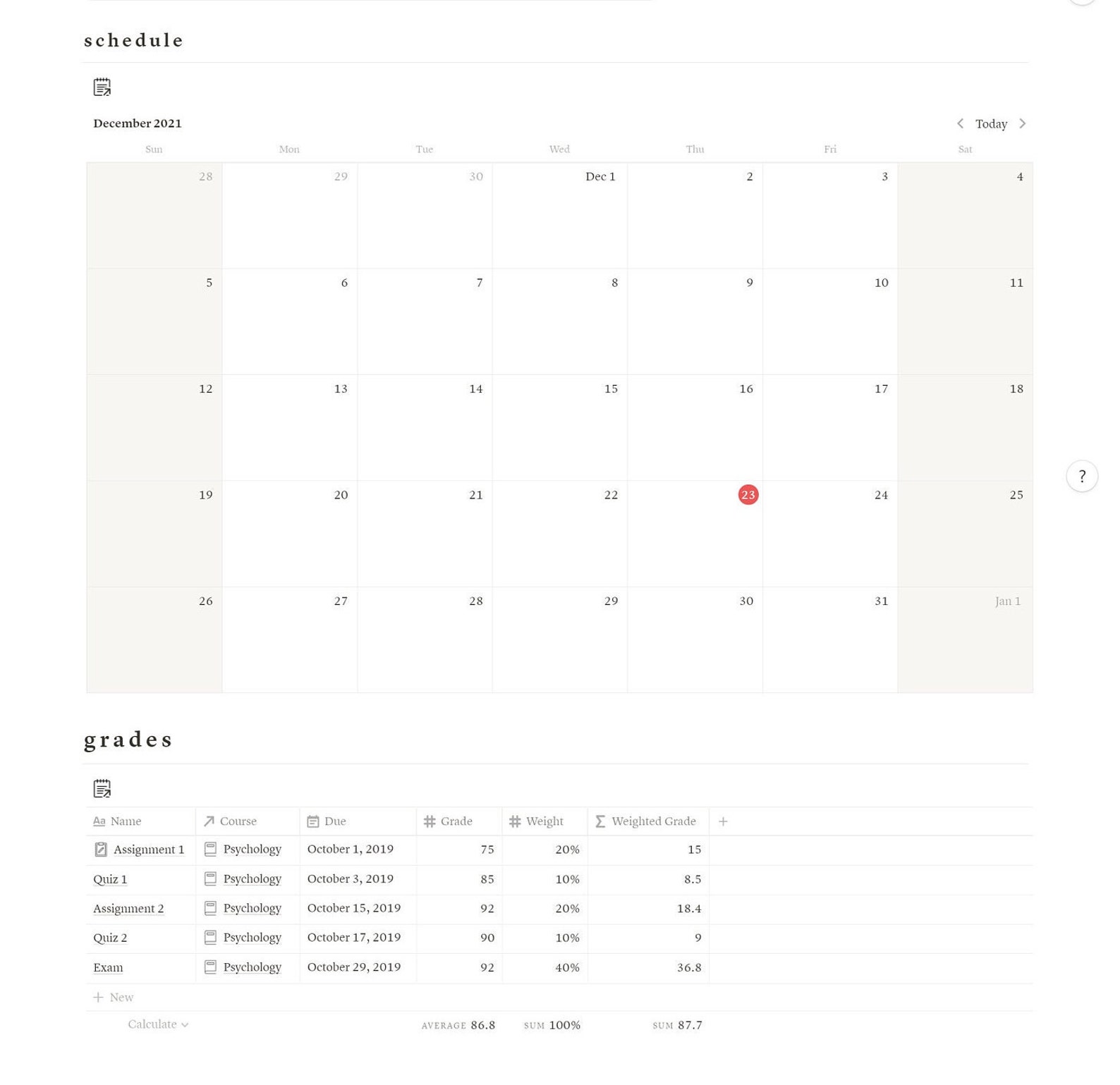 Notion Student Hub Template - Etsy