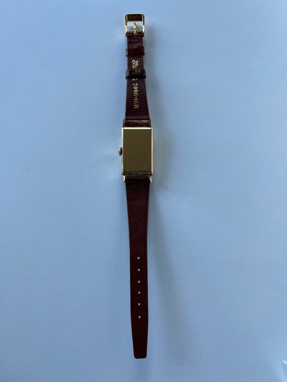 Longines Solid 14K(585) Art Deco Rectangular Cal.9L R… - Gem