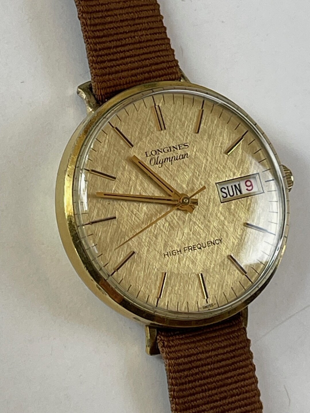 Longines Olympian High Frequency Calendar Quick Set Date Day Two Tone ...