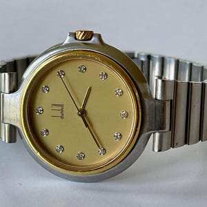 Dunhill Millenium Genuine Diamonds Two Tone Gold/stainless Steel Ref.6 ...