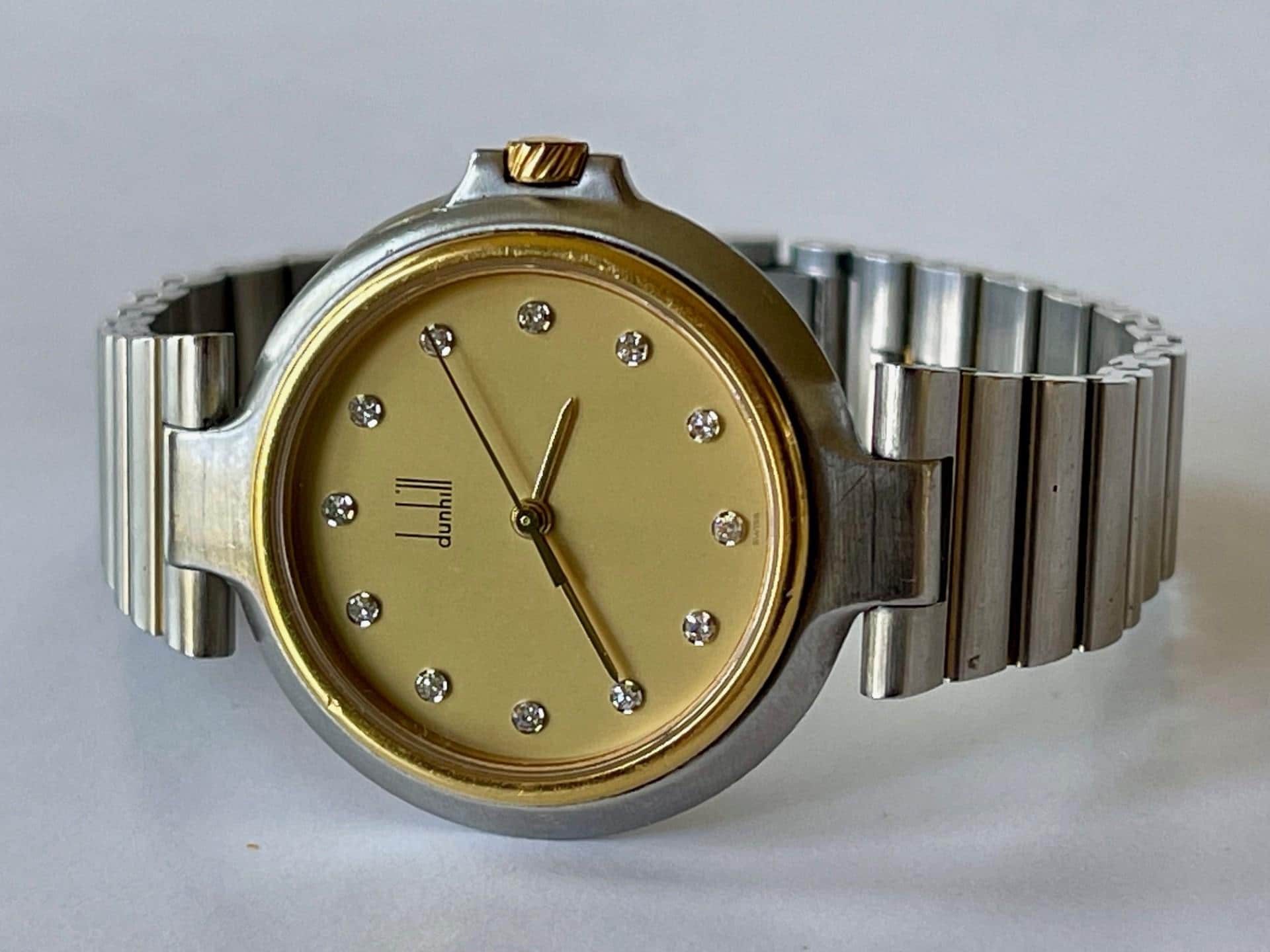 Dunhill Millenium Genuine Diamonds Two Tone Gold/stainless Steel Ref.6 ...